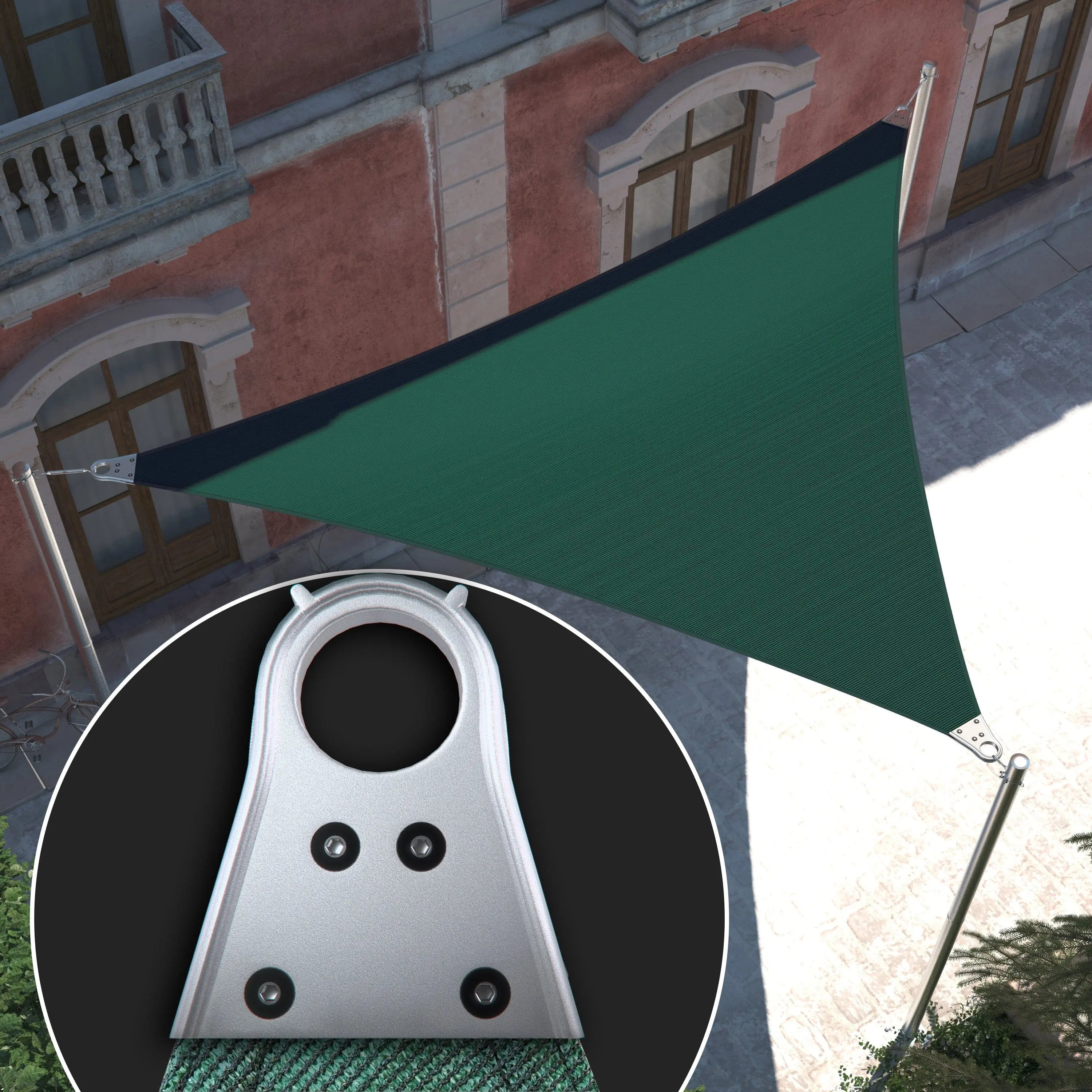 19 x 19 x 19 Custom Super Ring Sun Shade Sail – Royal Shade USA