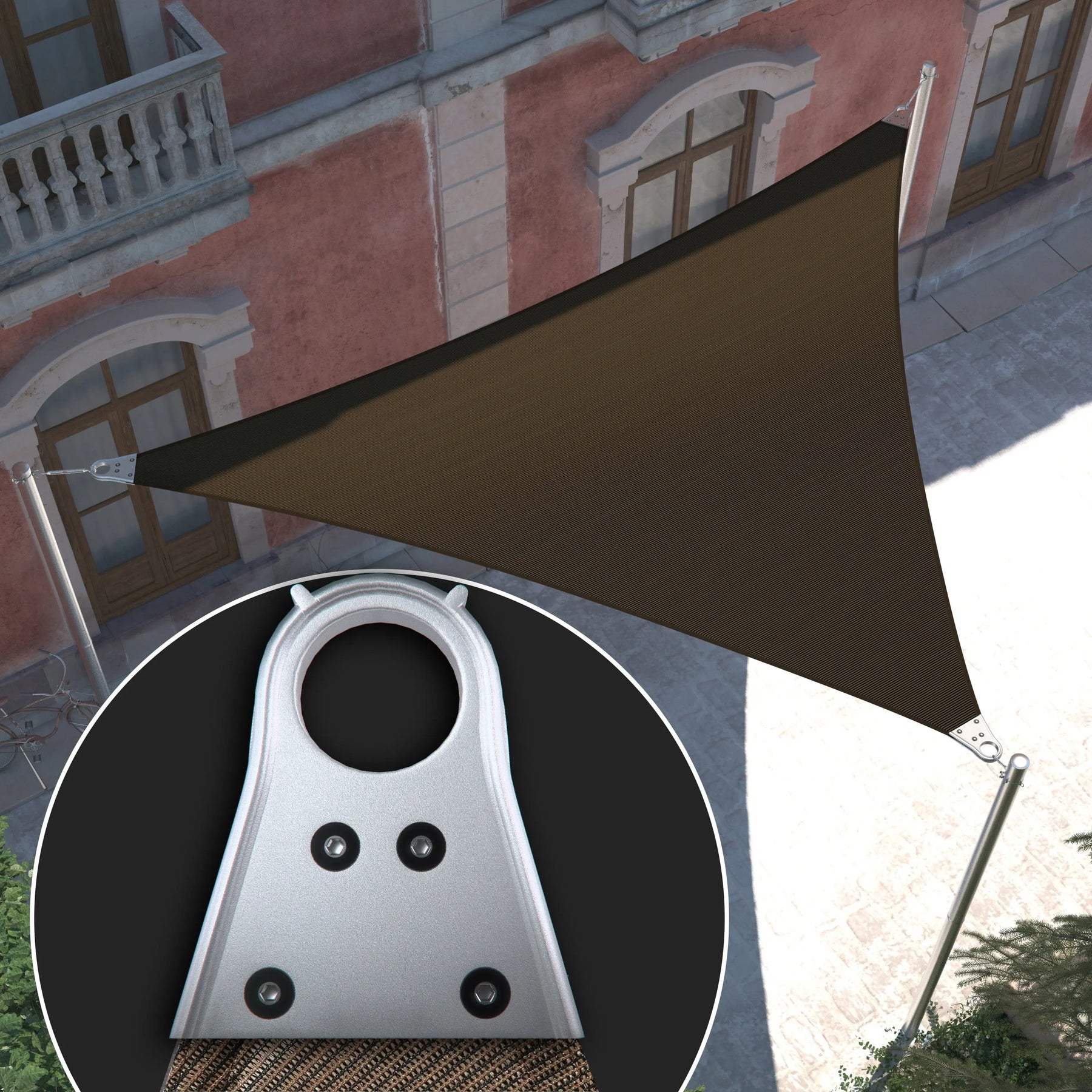 Triangle Super Ring Commercial Grade Sun Shade Sail | Royal Shade USA